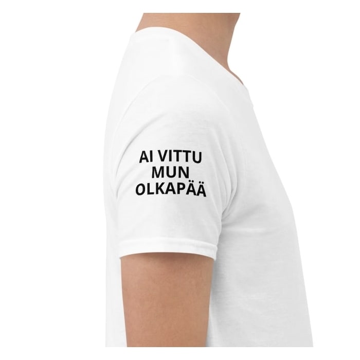Ai vittu mun olkapää t-paita - Hauskatpaidat.fi